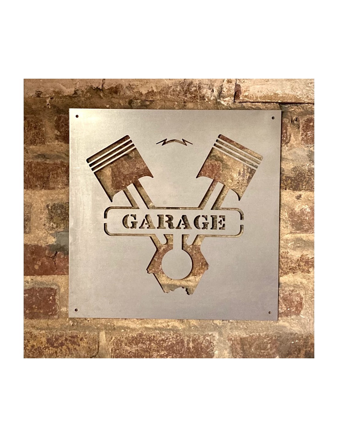 Plaque décorative en métal brut "French Therapy"